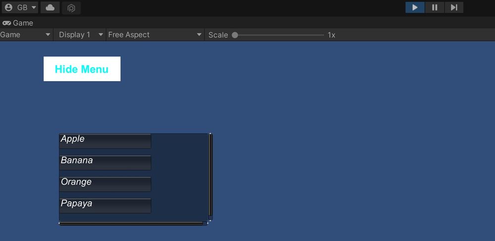 How to Make Drop Down Menu in Unity - Yarsa DevBlog